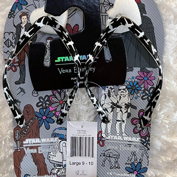 Vera Bradley | Shoes | Vera Bradley X Star Wars Flip Flops Size Large 9 ...